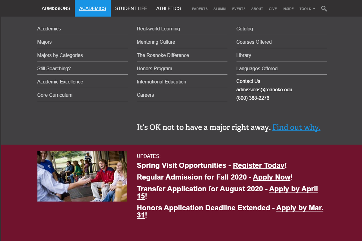 Ingeniux Case Study | Roanoke College | Ingeniux
